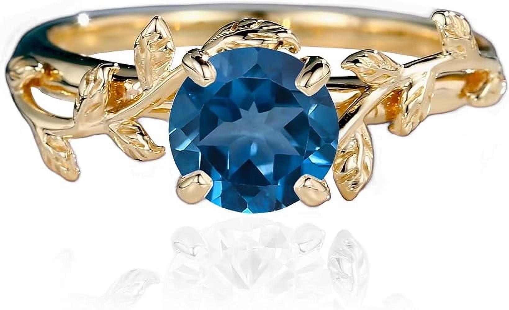 beryl_creation 2.50 Ct Round Cut London Blue Topaz Wedding Engagement ...