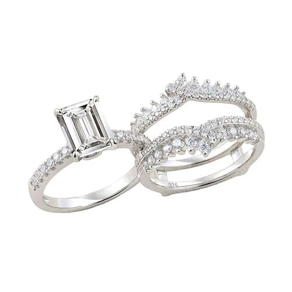 beryl_creation 2.50Ct Emerald Cut White Diamond Wrap Enhancer ...