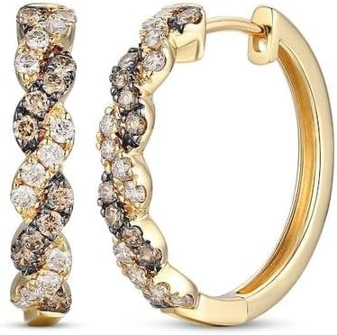 beryl_creation 925 Sterling Silver 1.85 Ct Round Cut Brown Diamond Clip ...