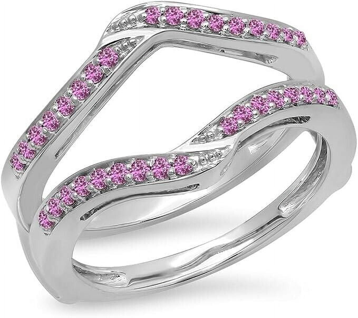 beryl_creation 925 Sterling Silver 2.10ctw Round Cut Pink Sapphire ...