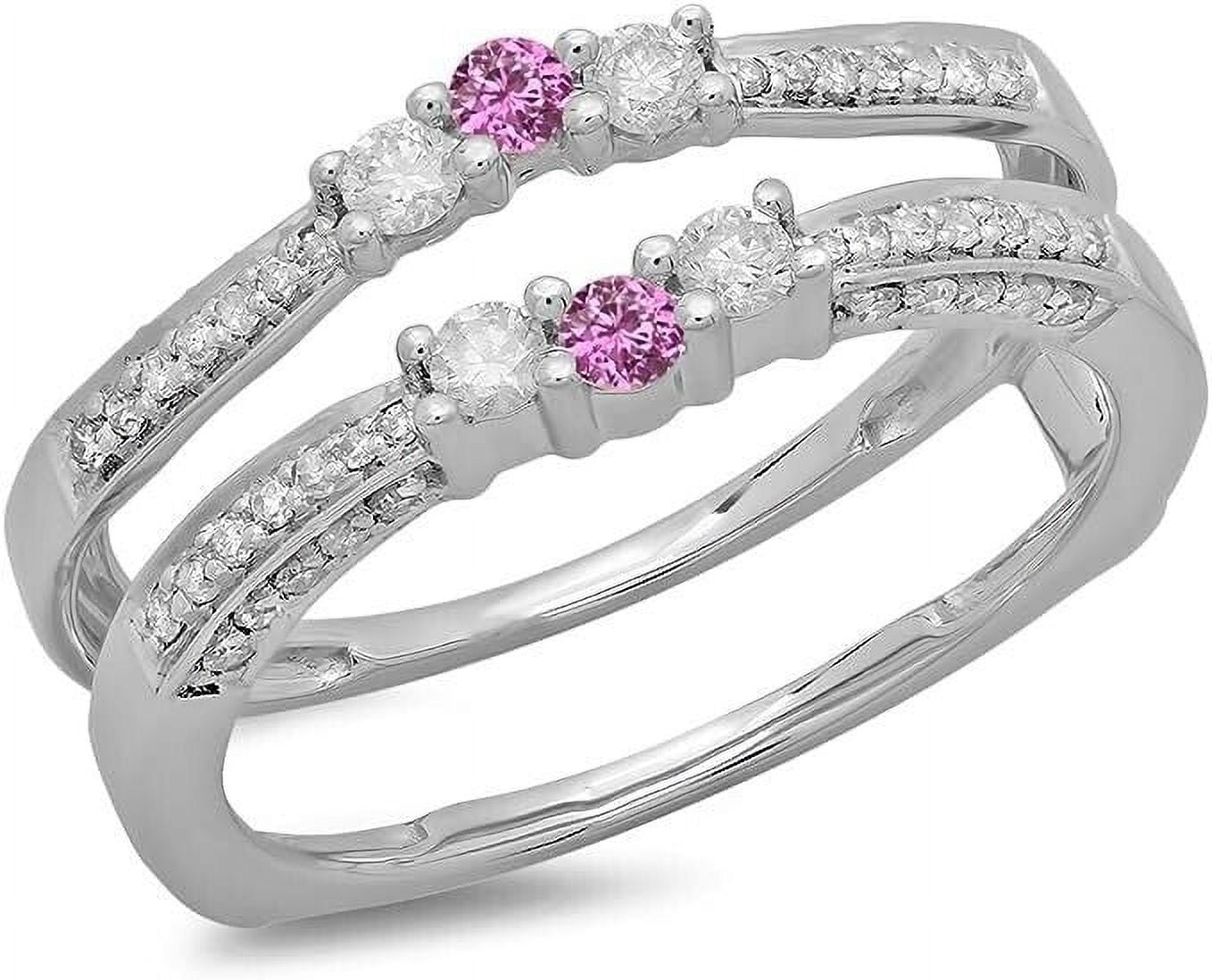 beryl_creation 925 Sterling Silver 2.30ctw Round Cut Pink & White ...