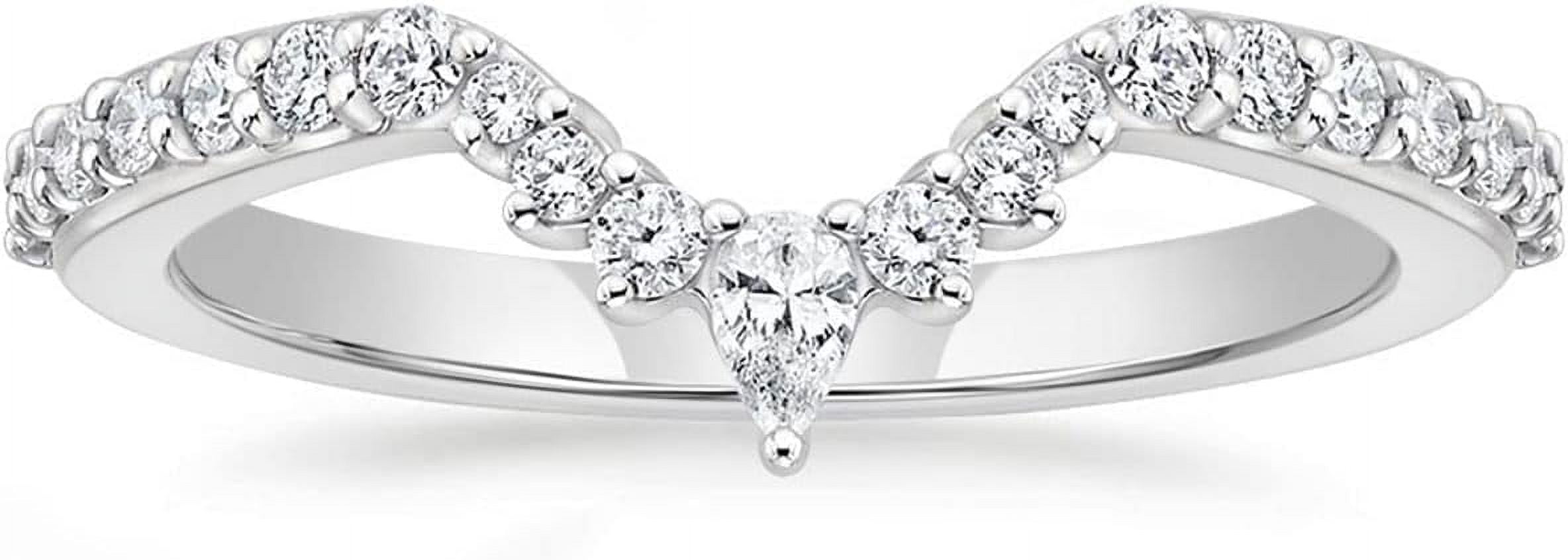 beryl_creation Wedding Bands for Women Pear Shaped 1 Ctw CZ Cubic ...