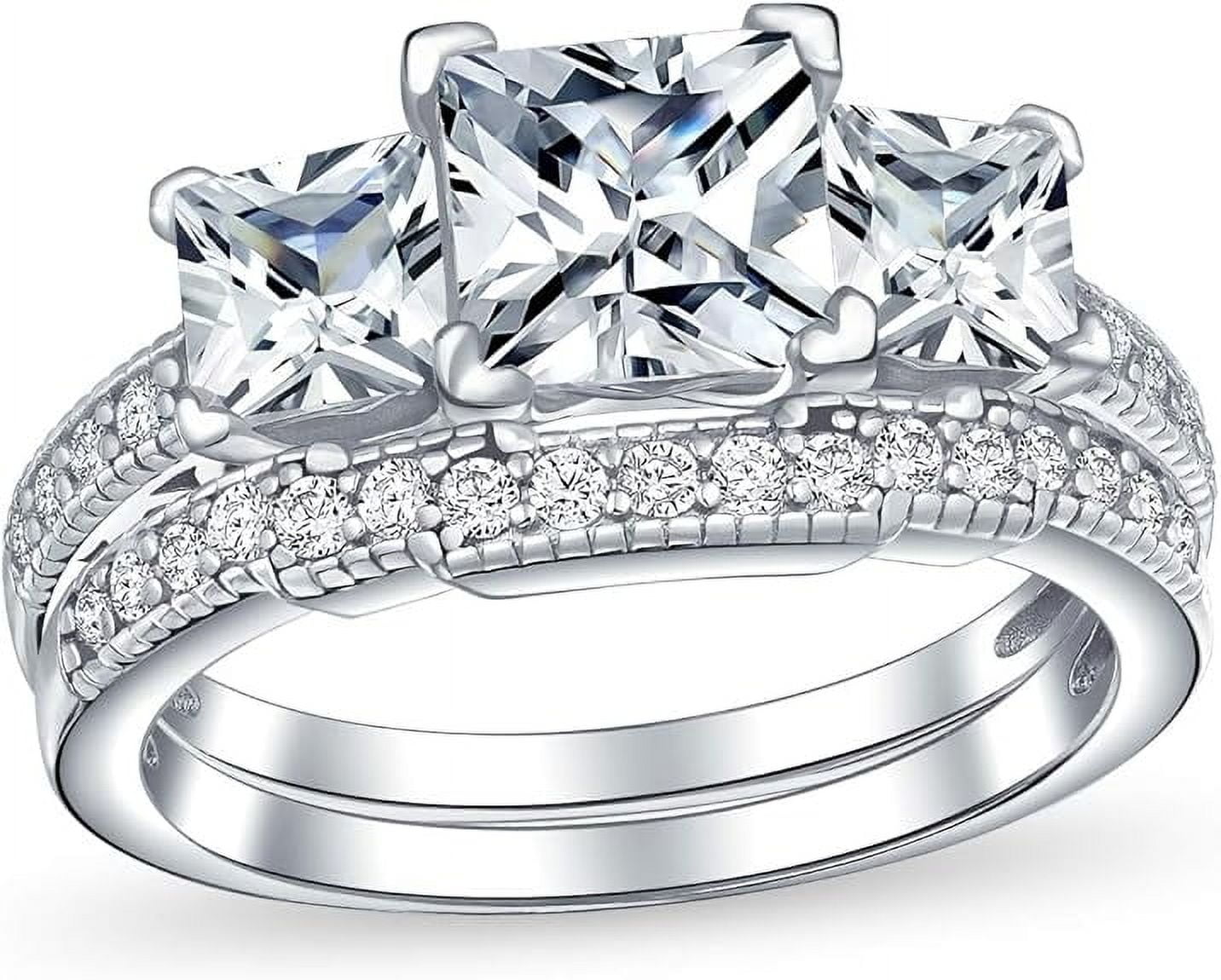 beryl_creation Women's 2.50 Ct Princess Cut White Diamond Engagement ...