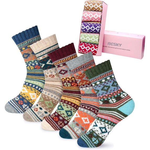 besky Warm Socks for Women Cozy Fuzzy Winter Socks - Walmart.com