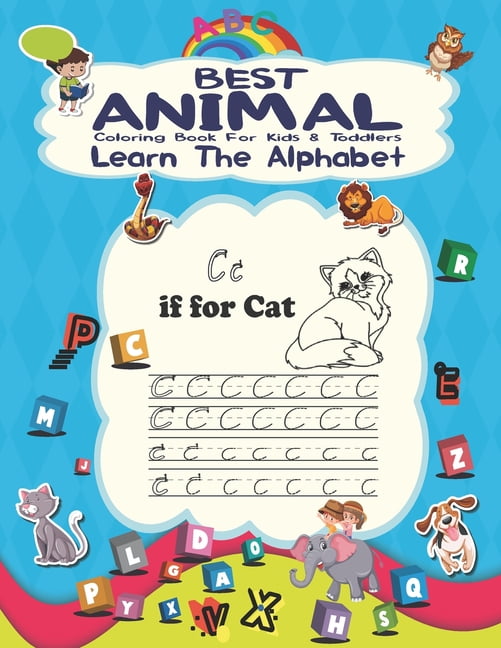 best animal coloring book for kids & toddlers - learn the alphabet ...