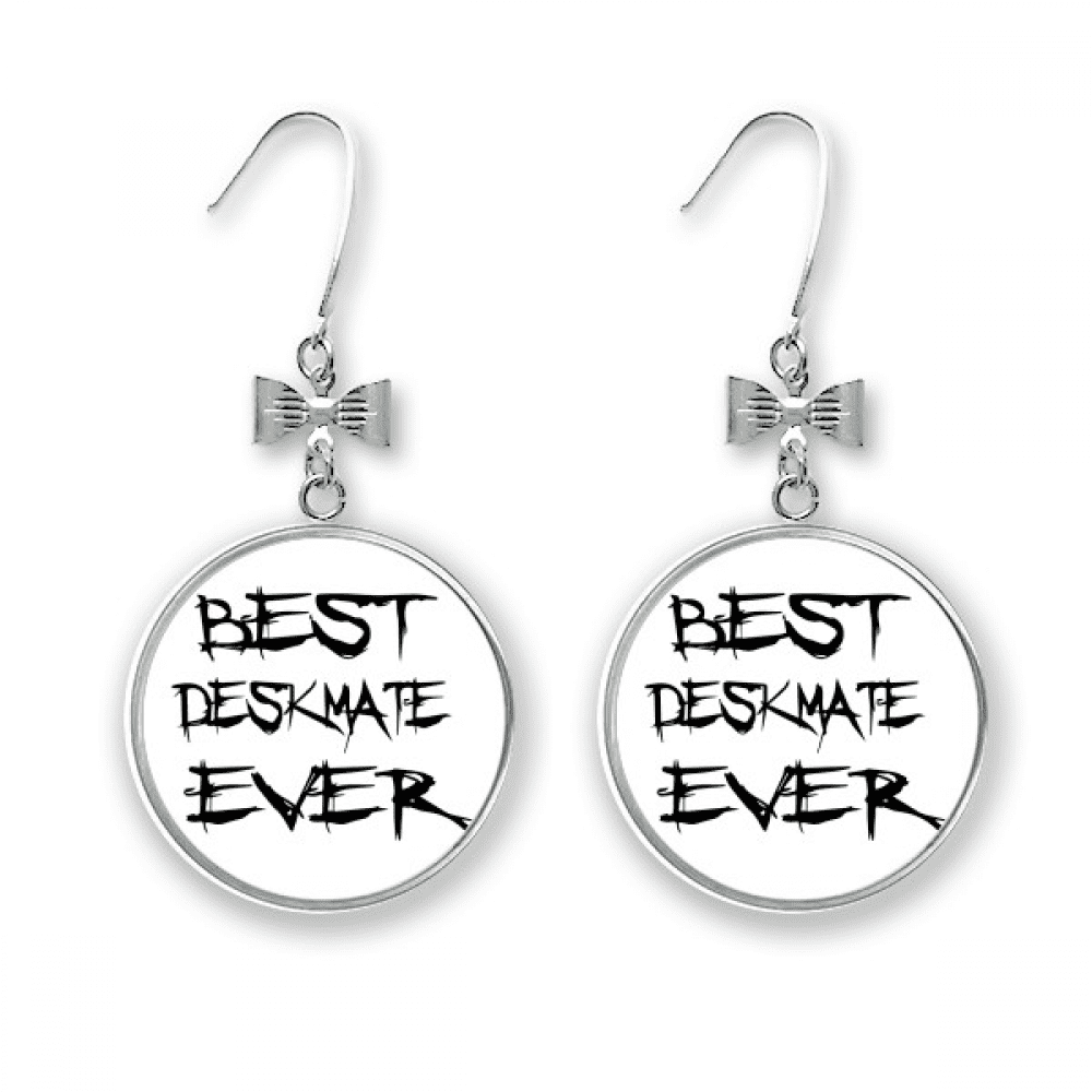 best deskmate ever graduation season bow earrings drop stud pierced ...