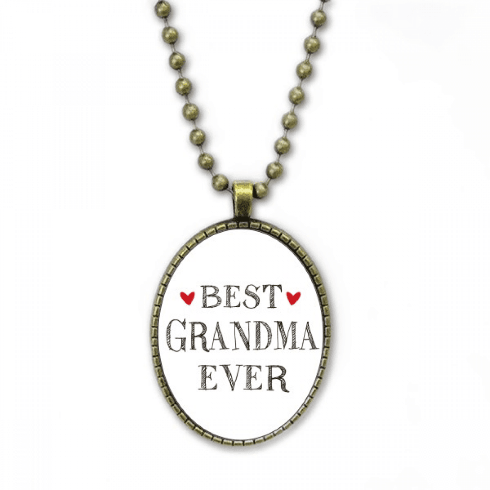 best grandma ever quote relatives necklace vintage chain bead pendant ...