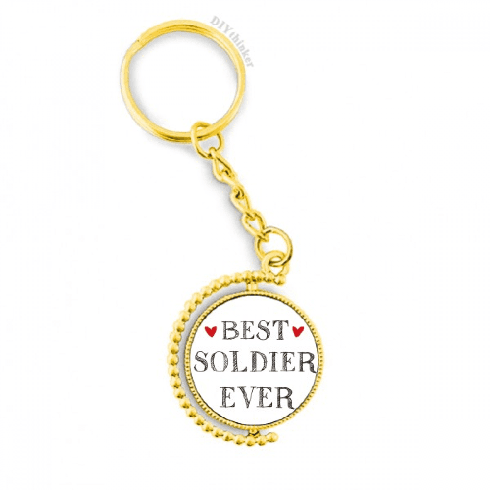 best soldier ever quote profession metal connector key chain accessory ...