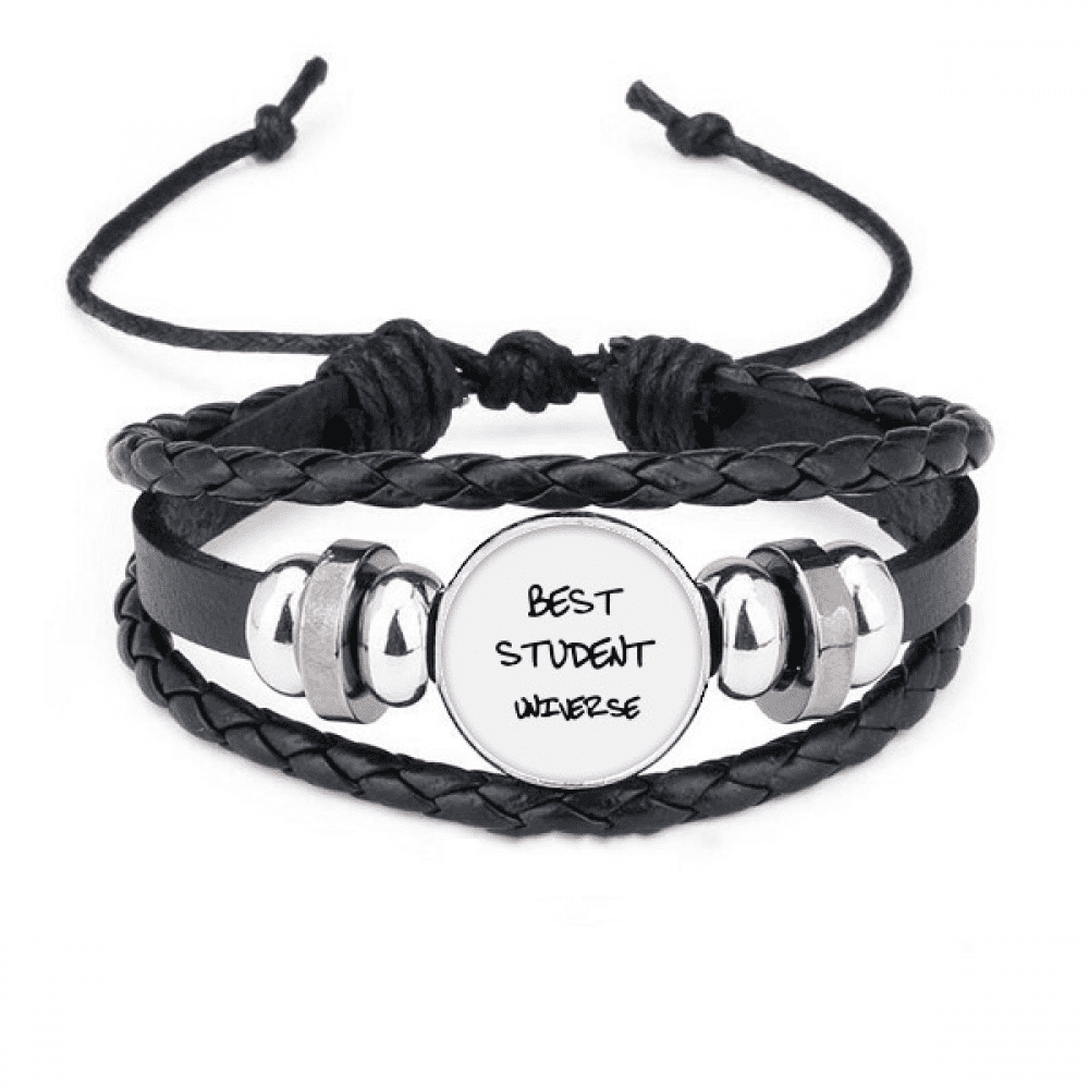 best student universe student quote bracelet braided leather woven ...
