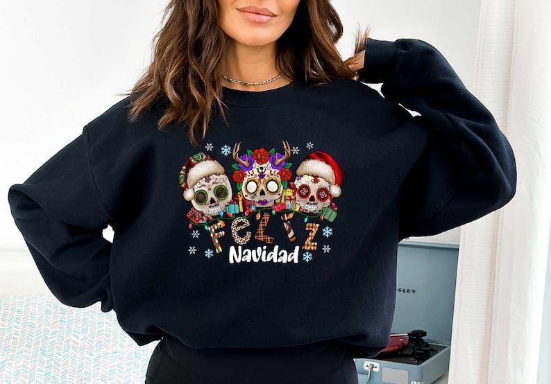 best sweatshirts for women, Feliz Navidad Shirt, Spanish Merry ...