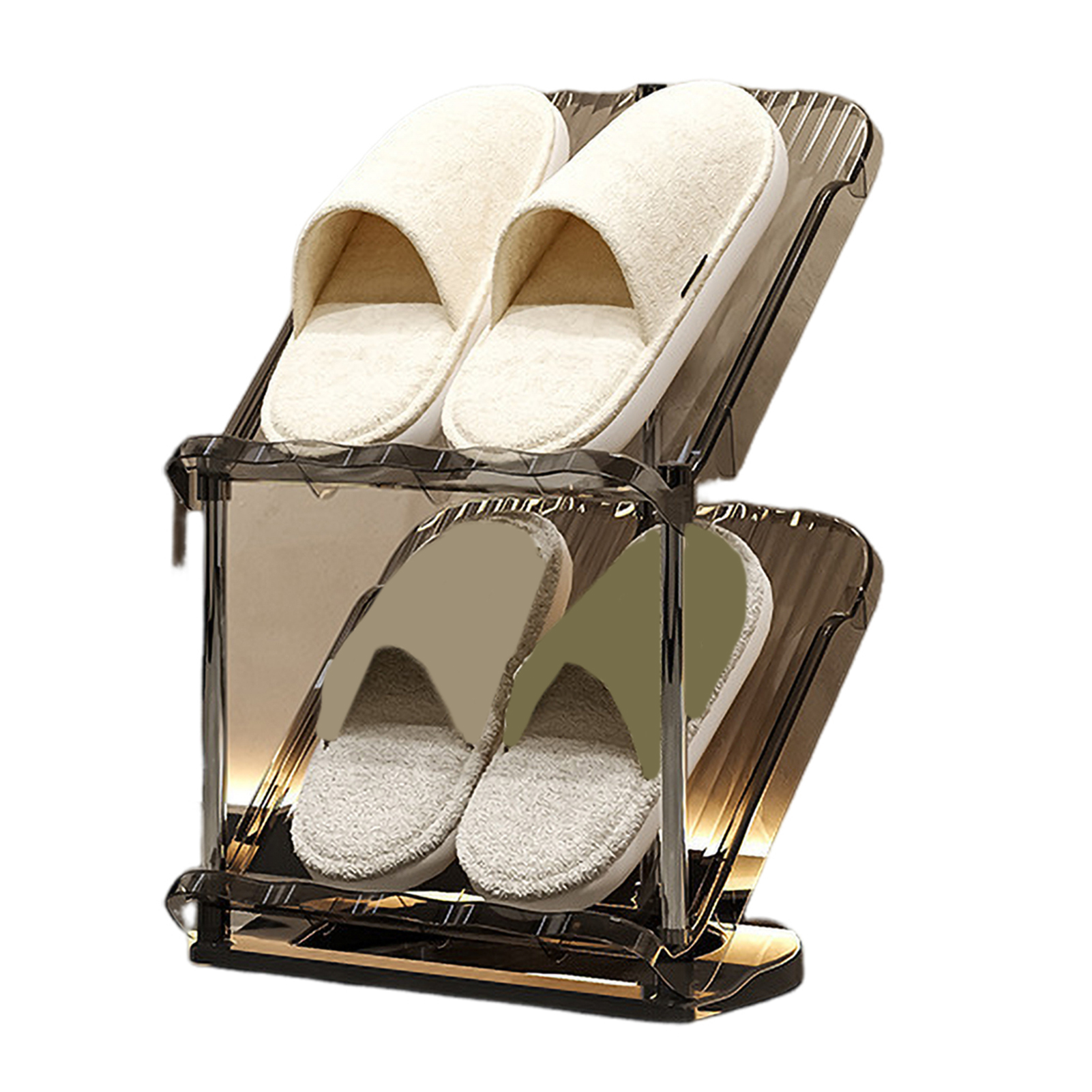 bestolf 1 Set Shoe Rack 2 Tiers 45 Degree Sloping Entryway Shoe ...