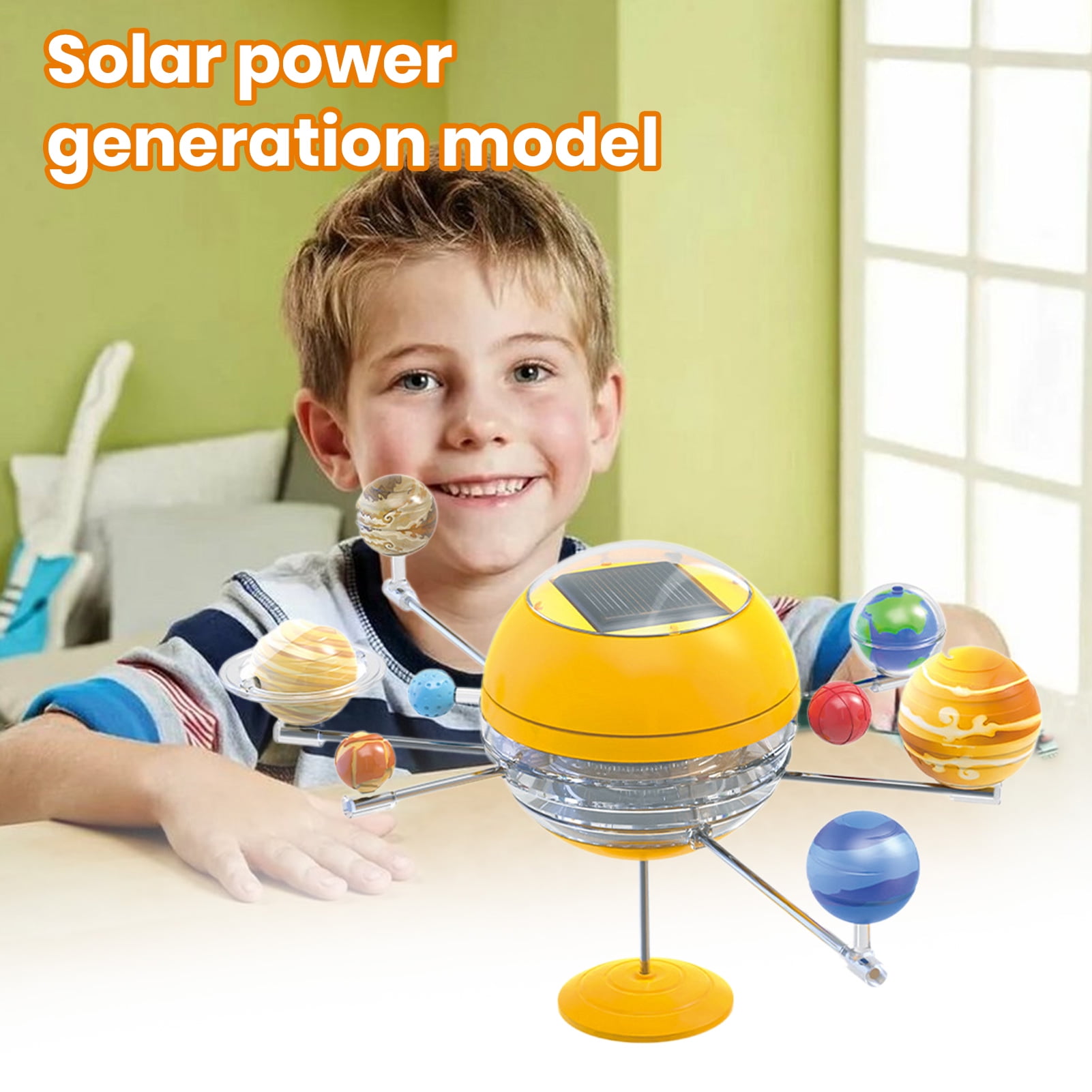 bestolf 1 Set Solar System Toy with 3D Sun Planets Model Solar Powered ...