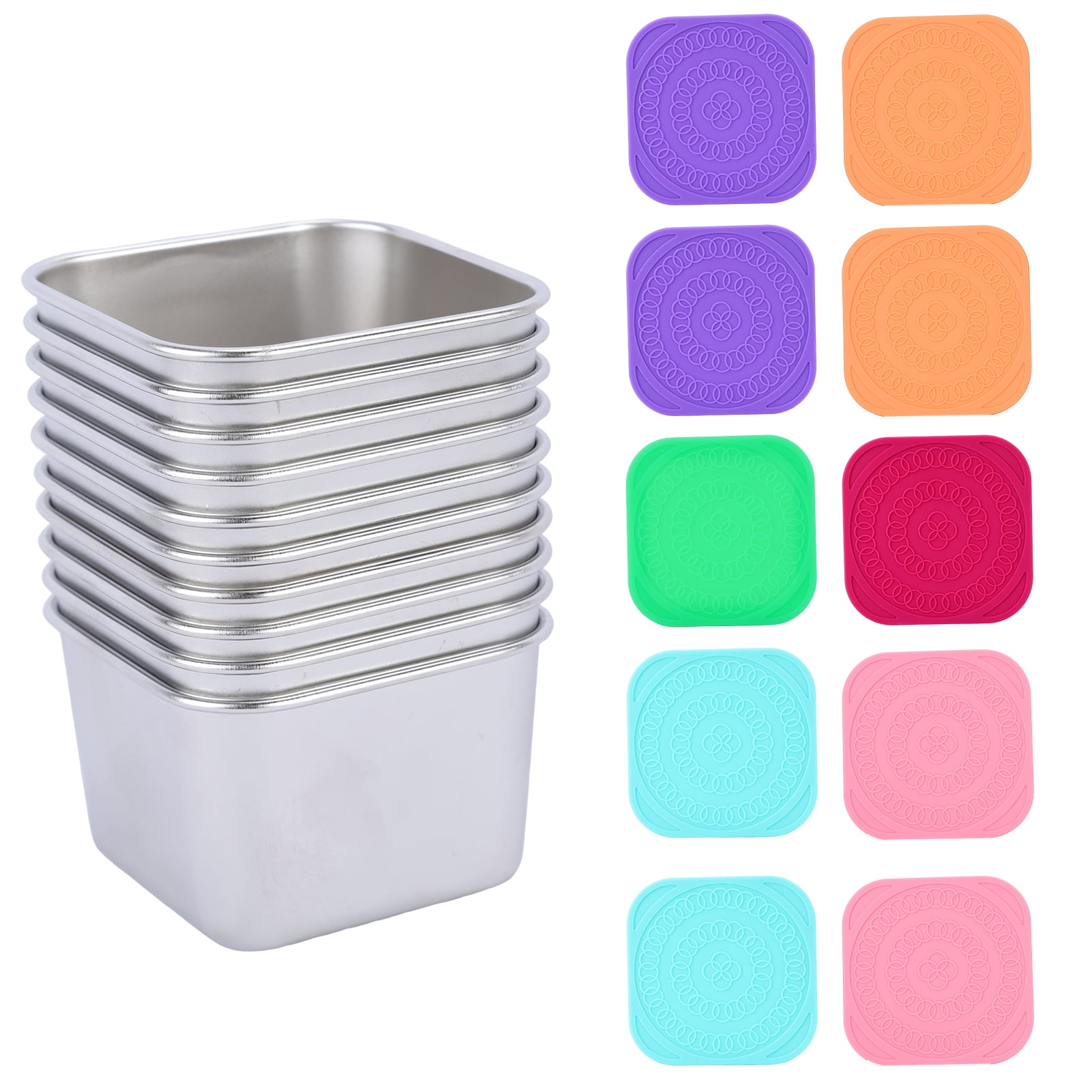 bestolf 10 Pcs Stainless Steel Snack Containers,Small Metal Food ...