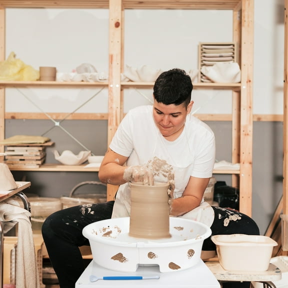 Pottery Wheel 10in, Ceramic Wheel Forming Machine with Tools, 60-300 ...