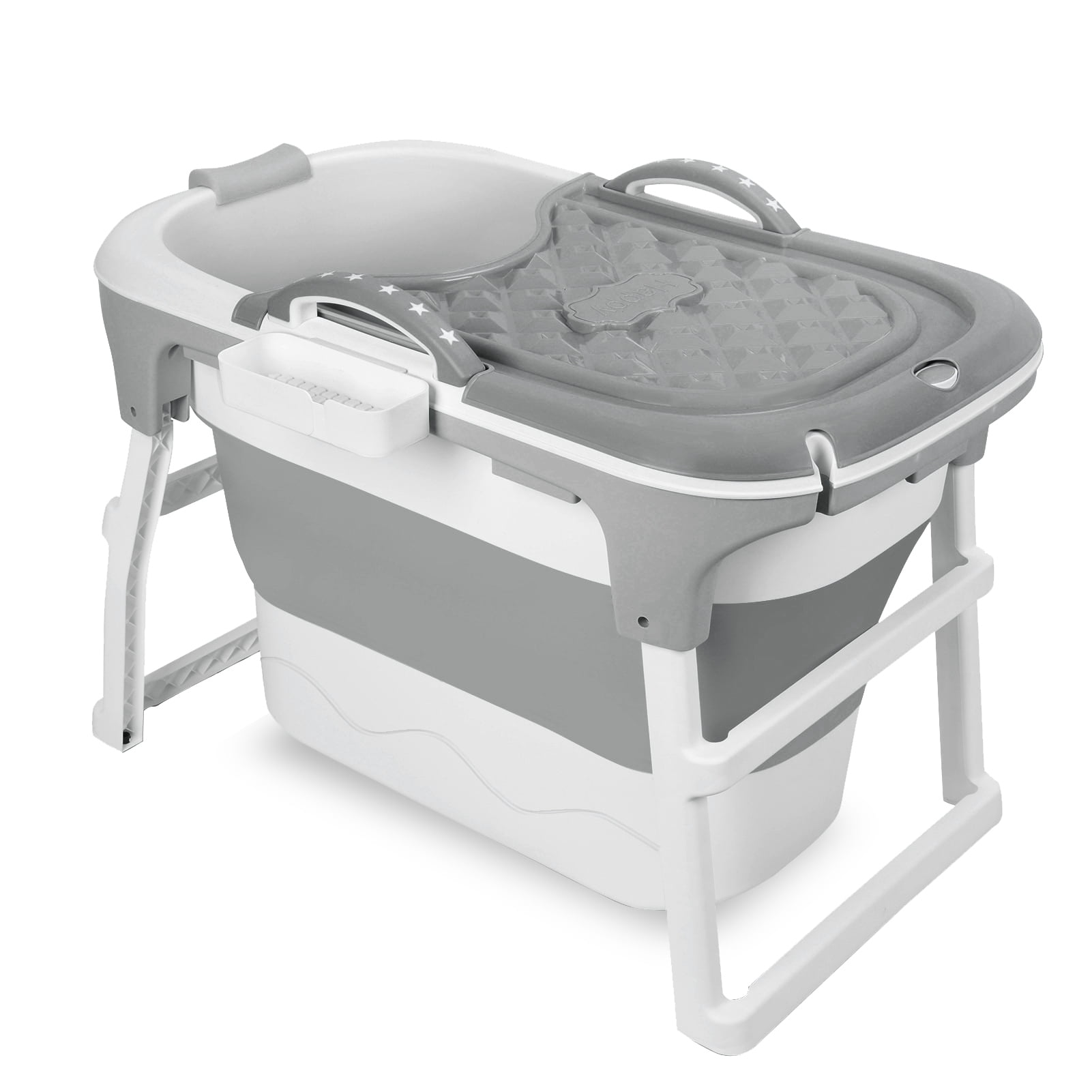 bestolf 39" Portable Folding Bathtub, Small Foldable Tub with Ergonomic ...