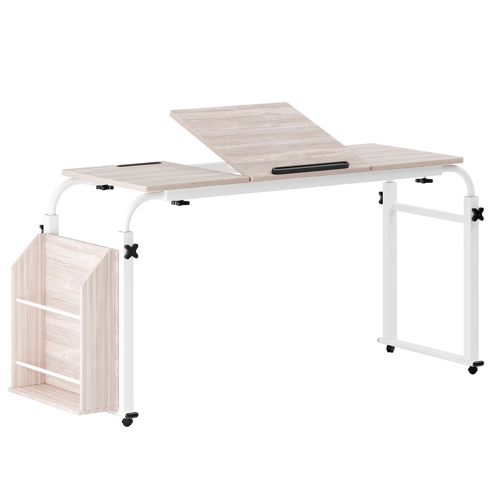 bestolf 40cm Wide Desktop Over Bed Table,Side Bookshelf, Overbed Table ...
