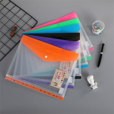 Staples Poly Binder Pockets 3-Hole Punched Assorted Colors 15/Carton ...