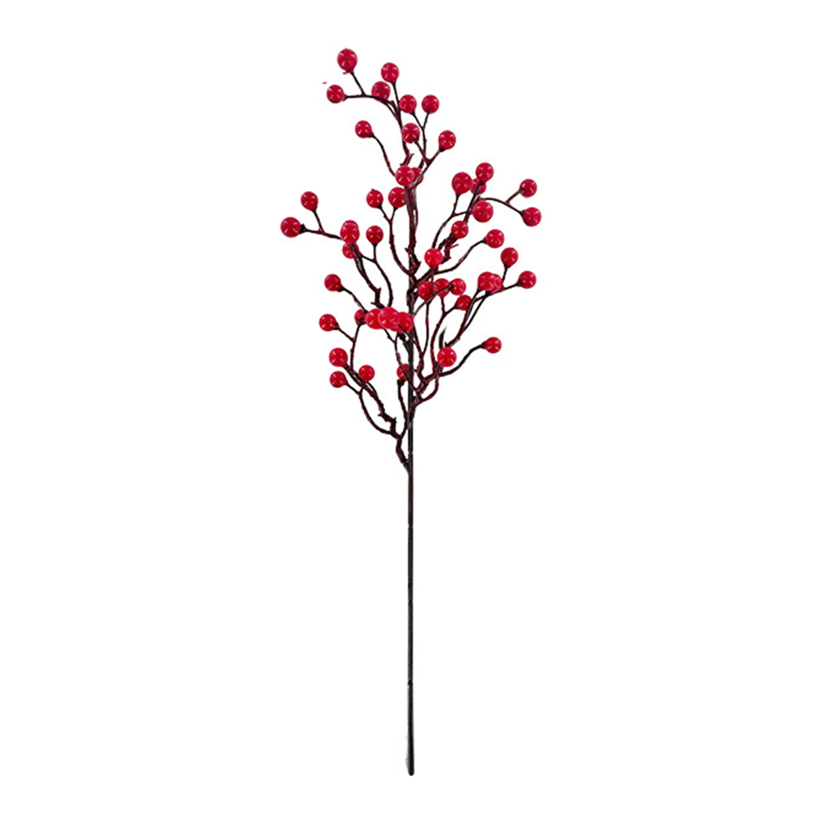 bestolf Artificial Red Berry Pick Christmas Holly Berries Stem Faux ...