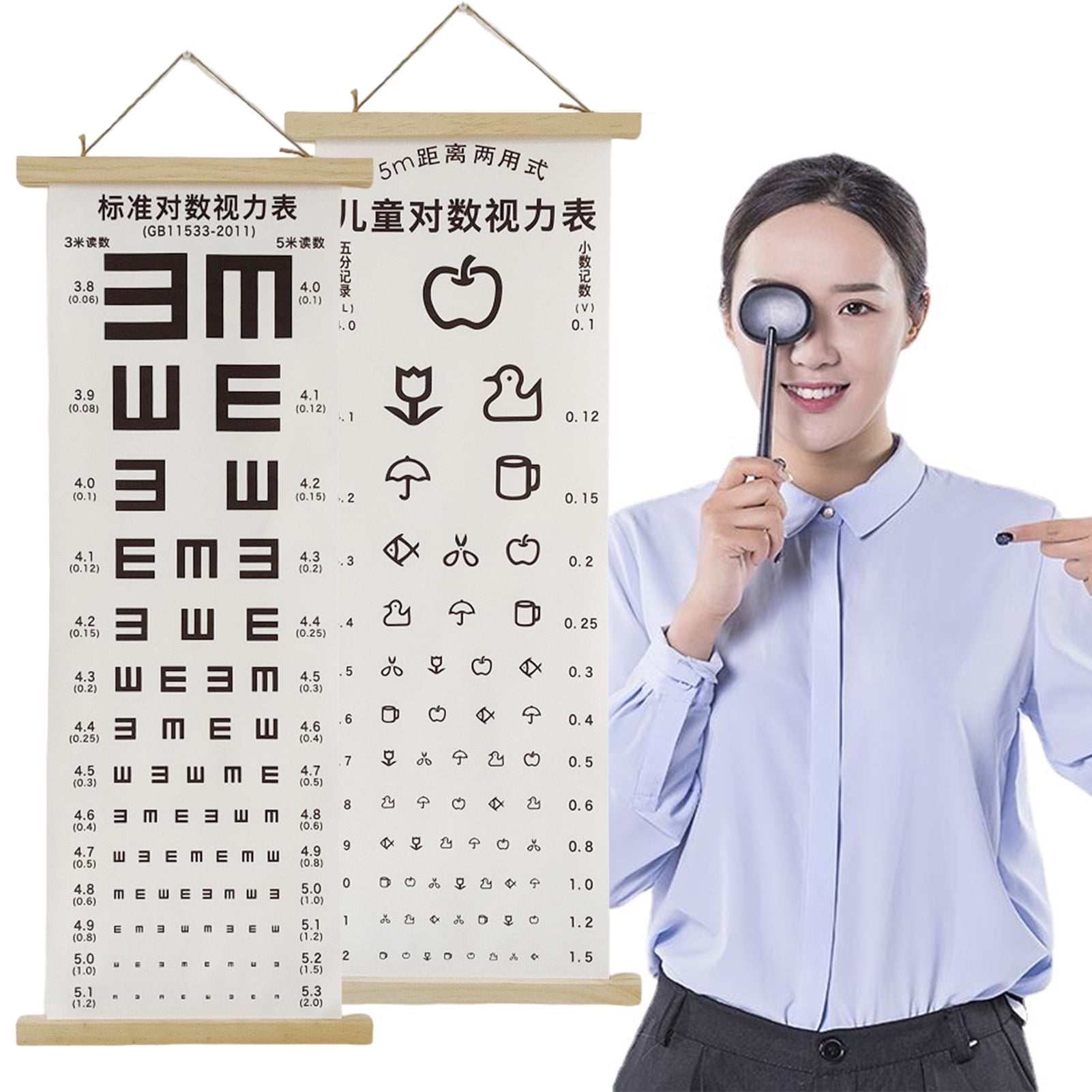 bestolf Eye Chart ,Eye Vision Exam Thicken Adults Kids Wall Visual ...