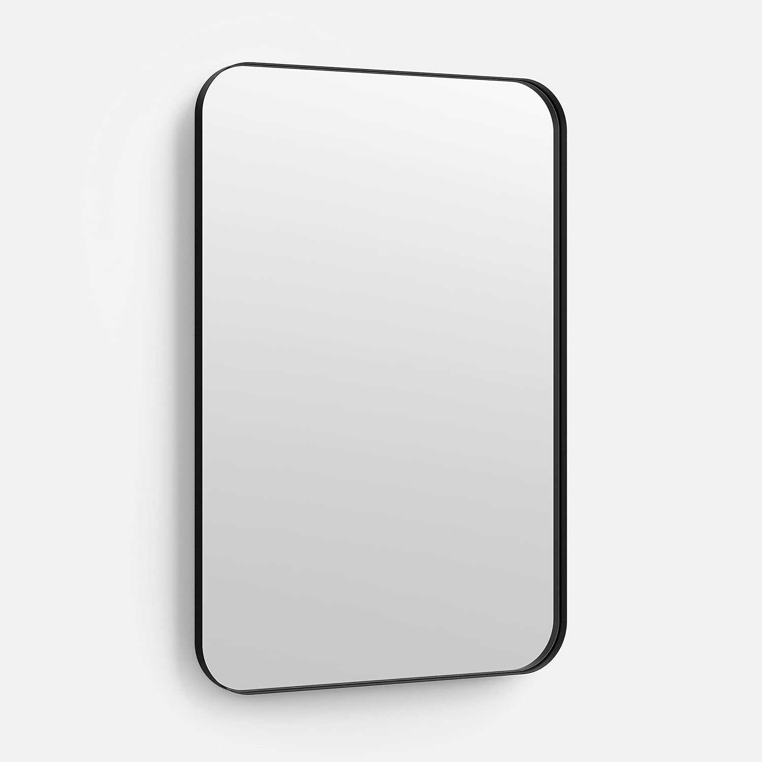 better bevel 24" x 36" black metal framed mirror | rectangle bathroom ...