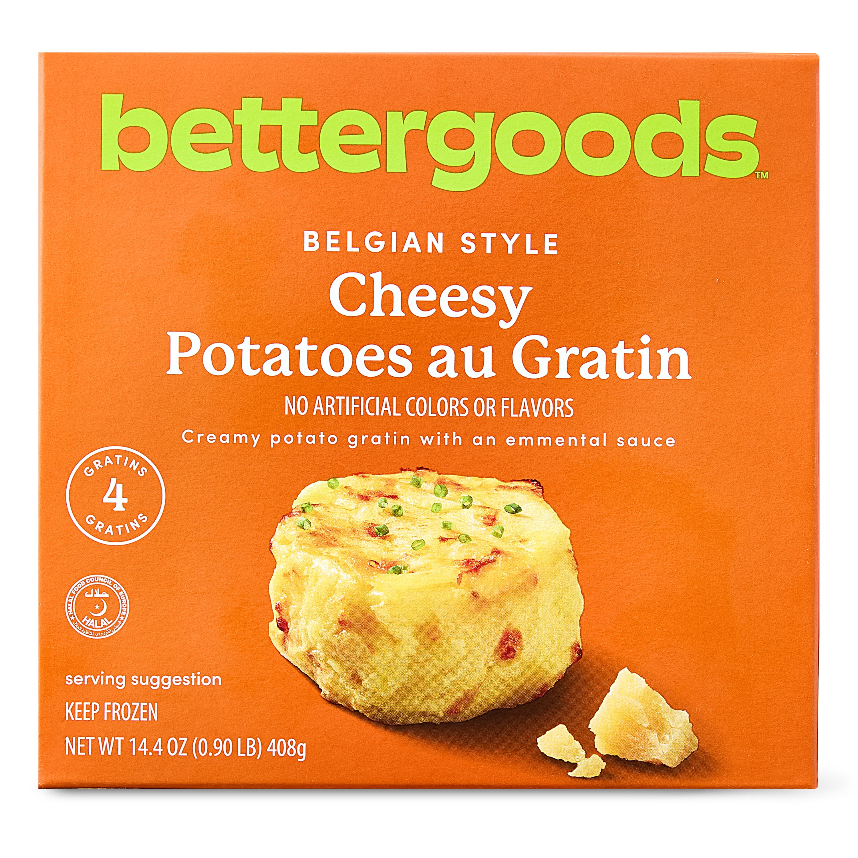 bettergoods Belgian Style Cheesy Potatoes Au Gratin, 14.4 oz (Frozen ...