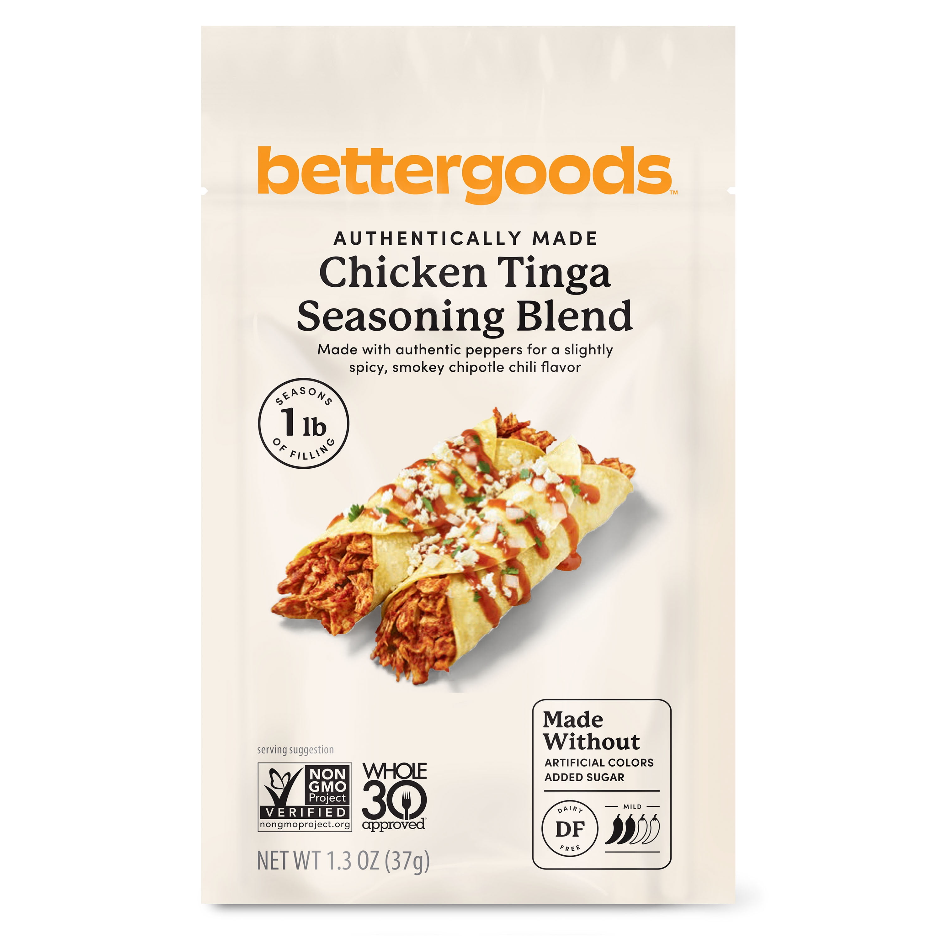 bettergoods Chicken Tinga Seasoning Blend 1.3 oz with chipotle chili ...