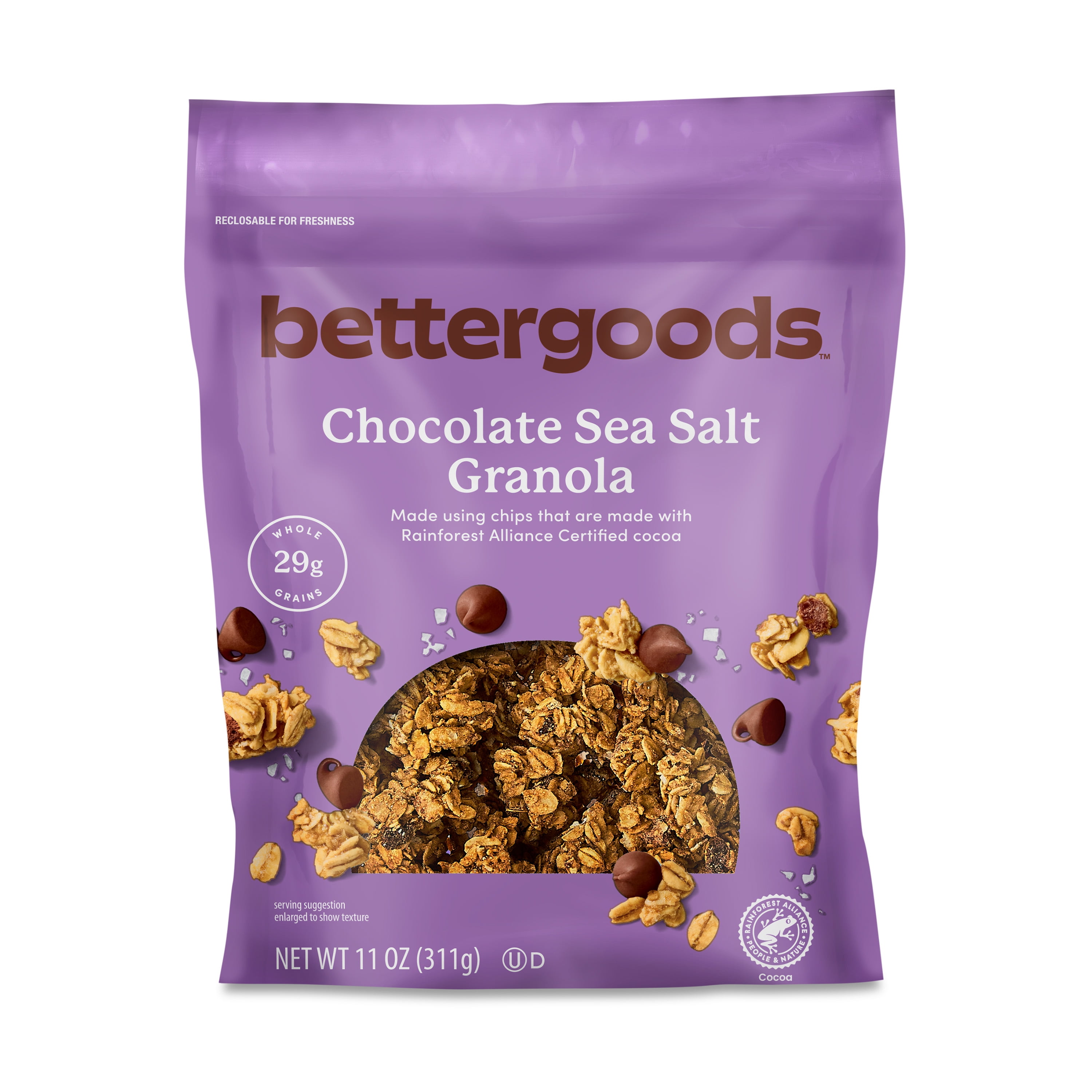 bettergoods Chocolate Sea Salt Granola 11 oz with Semi-Sweet Chocolate ...