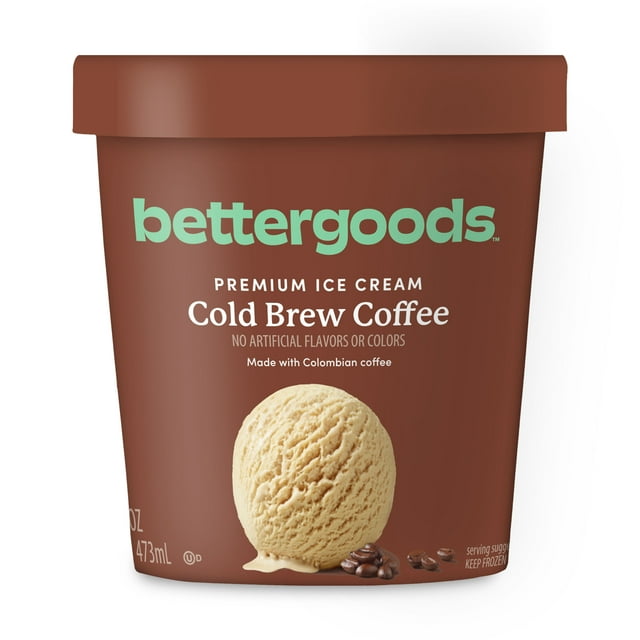 bettergoods Cold Brew Coffee Premium Ice Cream, 16 fl oz - Walmart.com