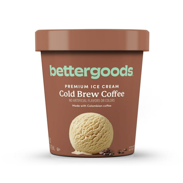 bettergoods Cold Brew Coffee Premium Ice Cream, 16 fl oz - Walmart.com