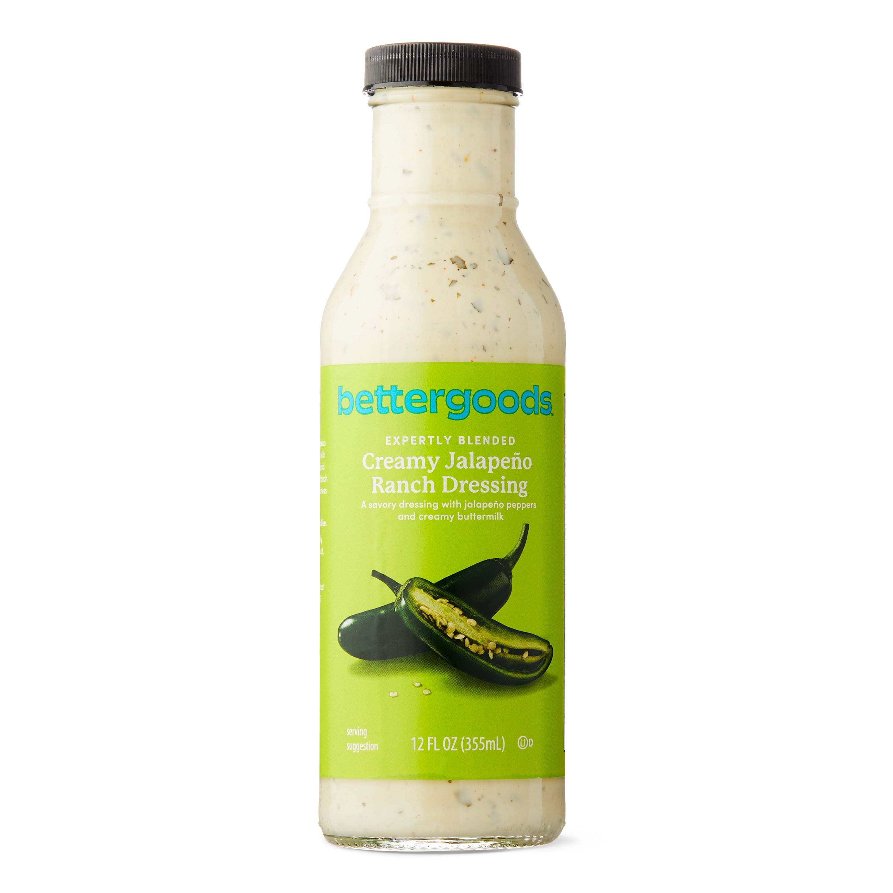 bettergoods Creamy Jalapeno Ranch Dressing 12 fl oz with buttermilk and ...