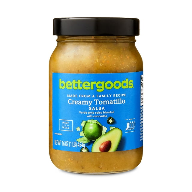 Bettergoods Mild Creamy Tomatillo Salsa, 16 oz Glass Jar - Walmart ...
