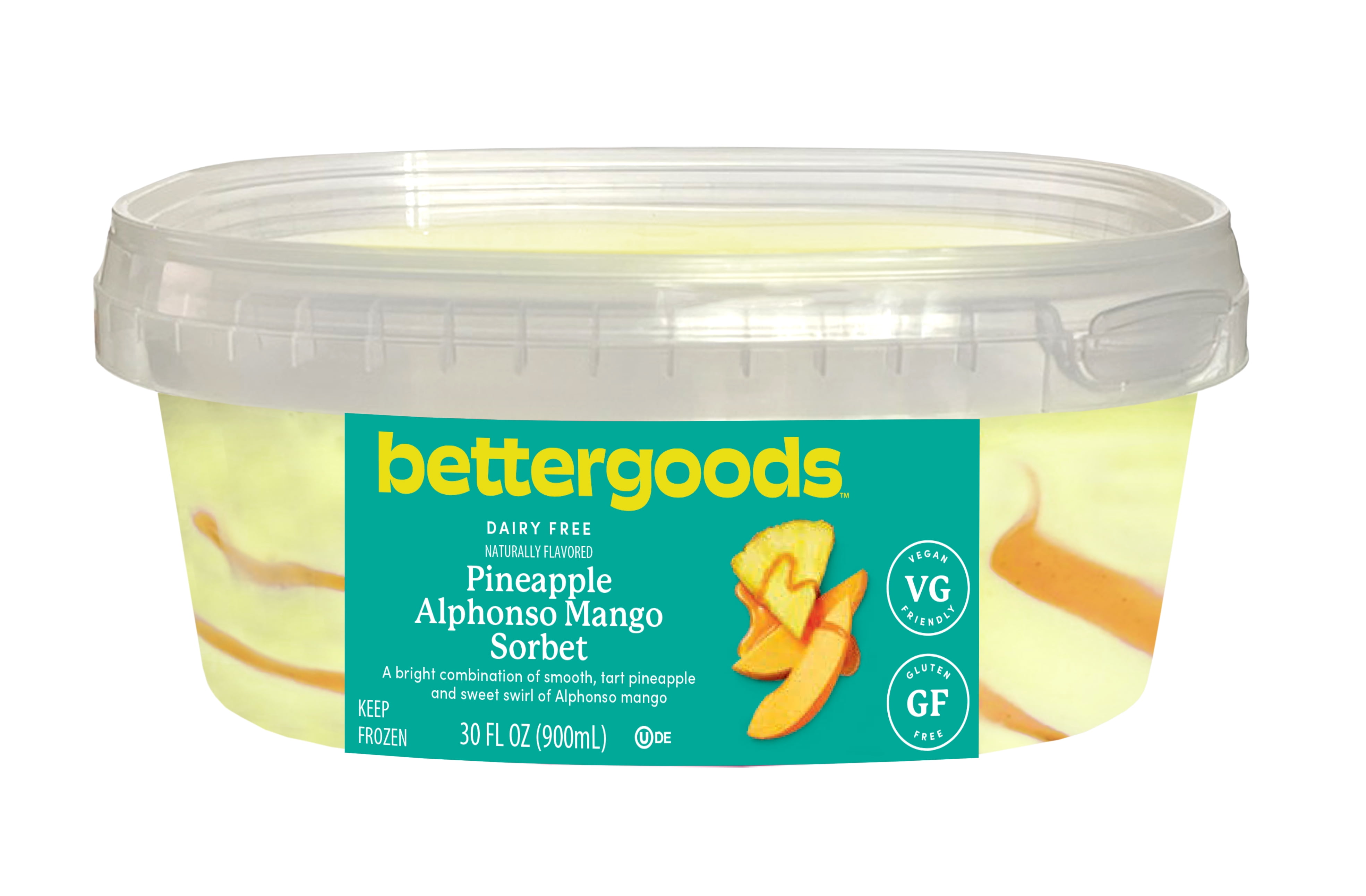 bettergoods Dairy-Free Pineapple Alphonso Mango Sorbet, 30 fl oz ...