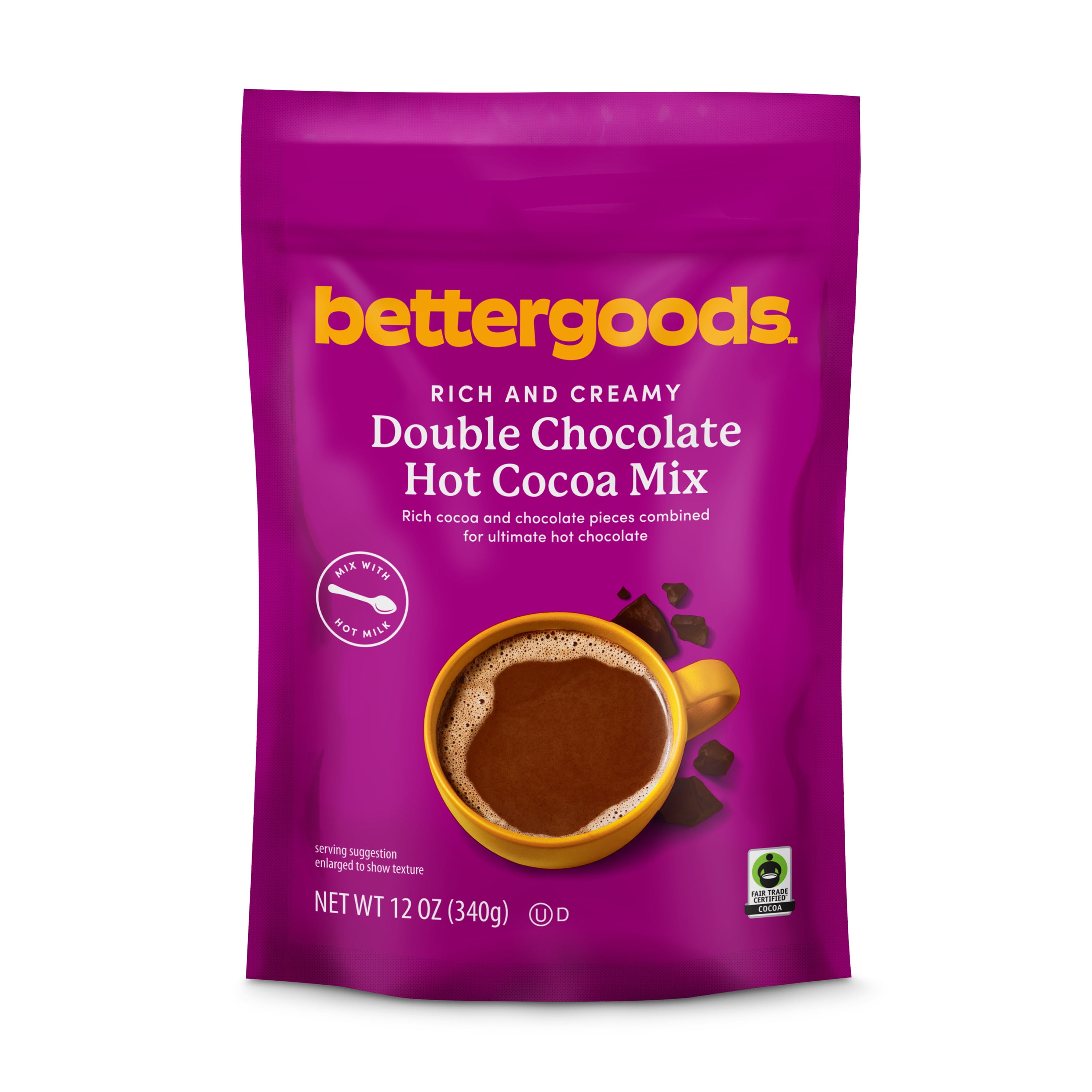 bettergoods Double Chocolate Hot Cocoa Mix 12 oz Rich Creamy Decadent ...