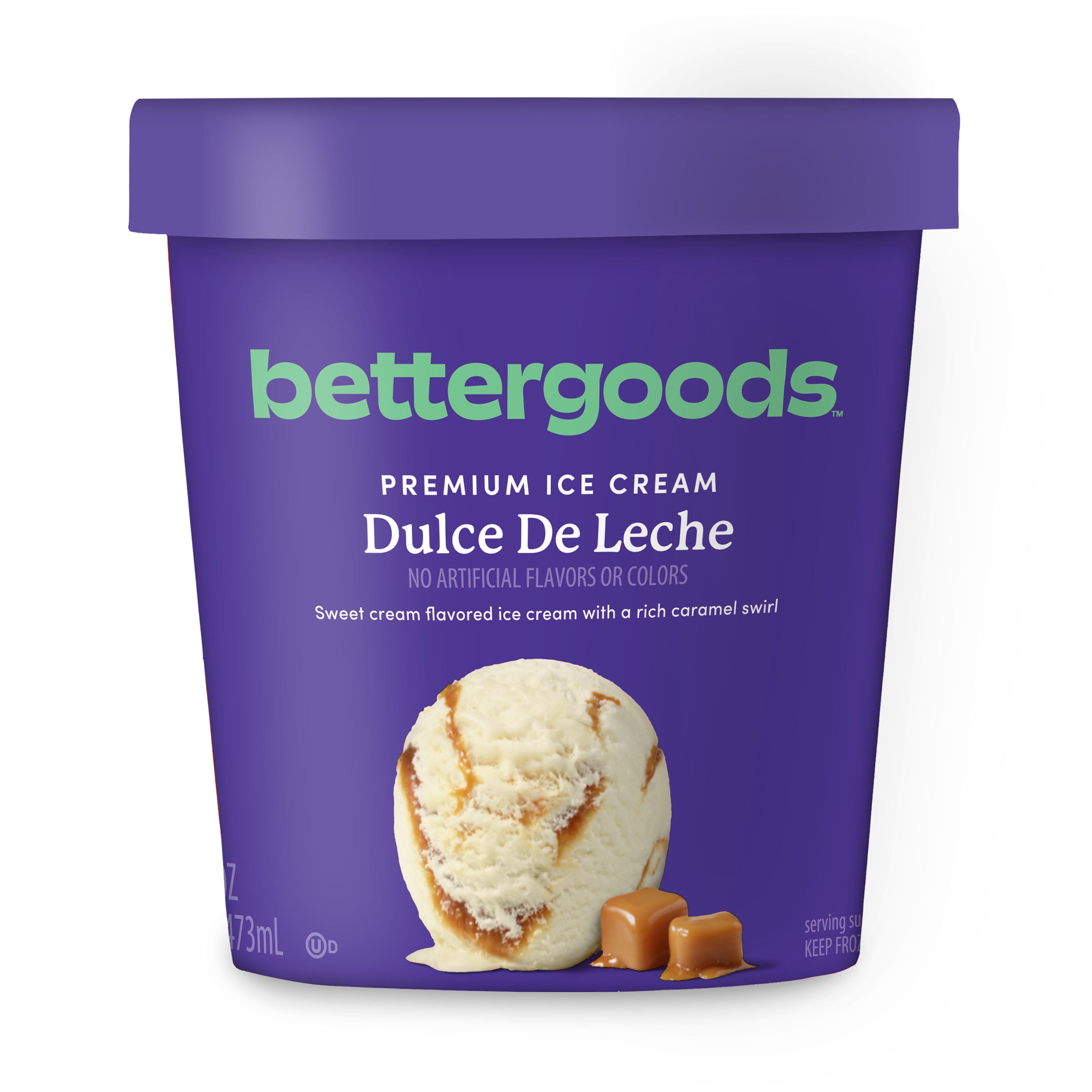 bettergoods Dulce De Leche Premium Ice Cream 16 fl oz with Rich Caramel ...