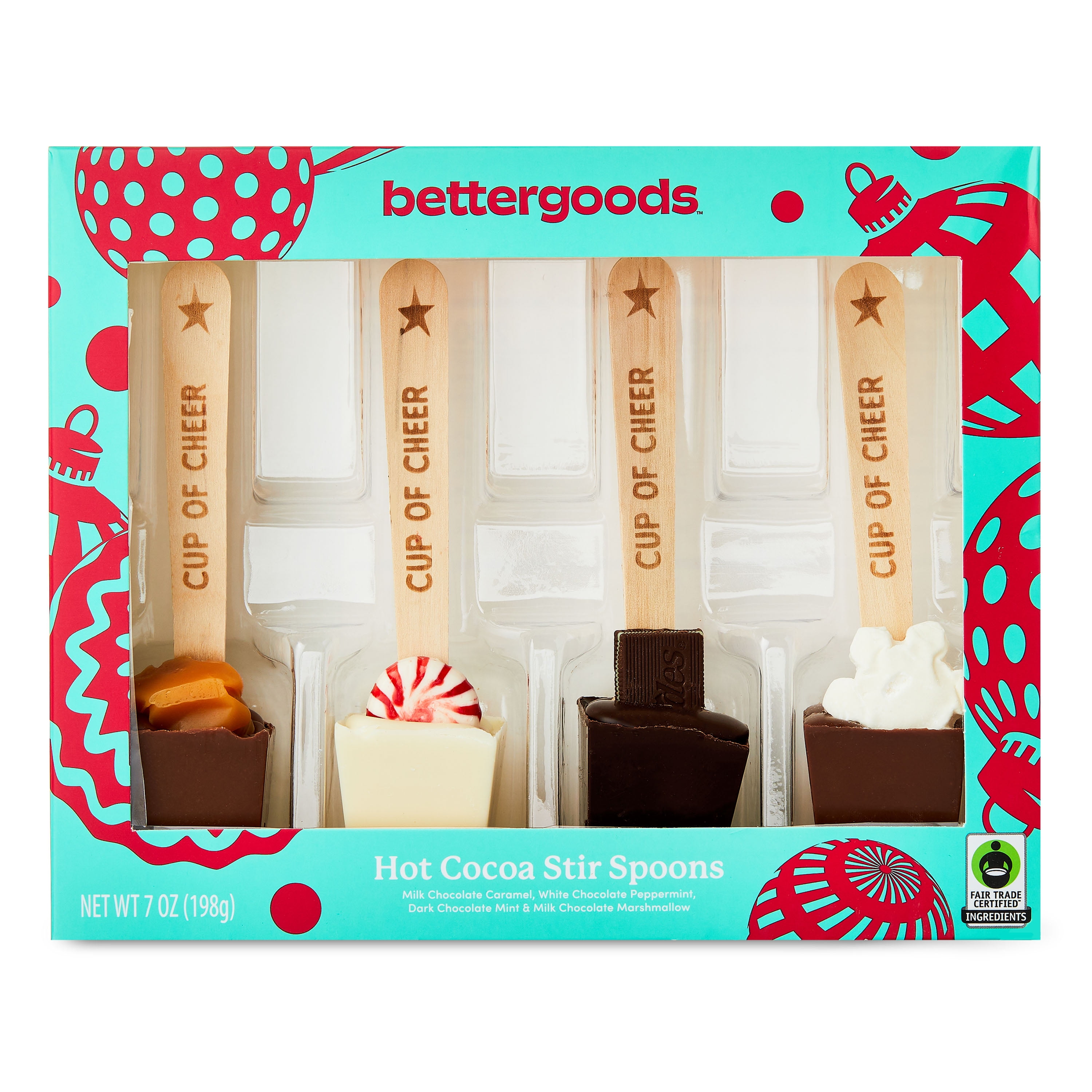 bettergoods Fair Trade Hot Cocoa Stir Spoons, 7 oz, 4 Count - Walmart.com