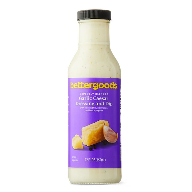 bettergoods Garlic Caesar Dressing and Dip, 12 fl oz - Walmart.com
