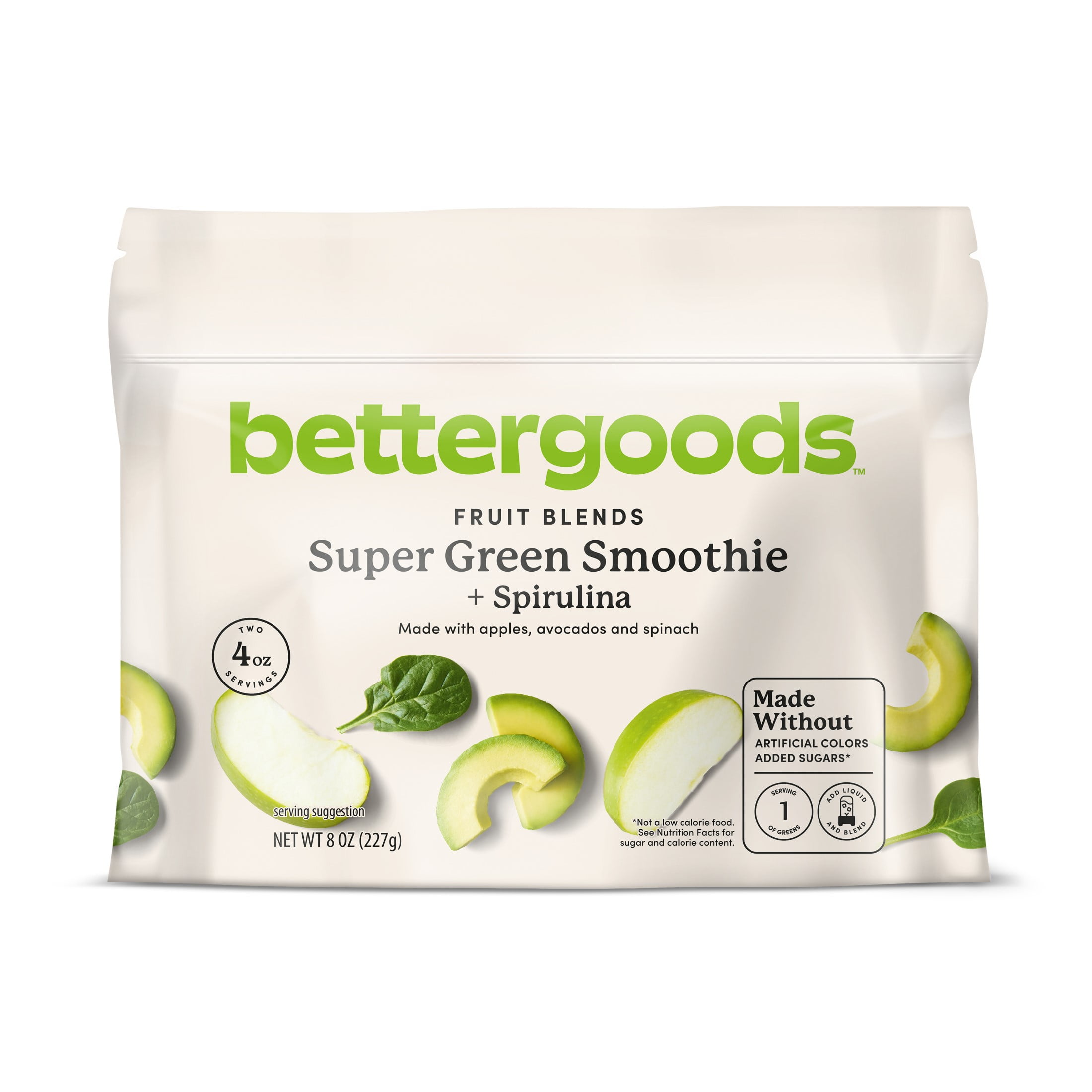 bettergoods Super Green + Spirulina Smoothie Mix, 8 oz (Frozen ...