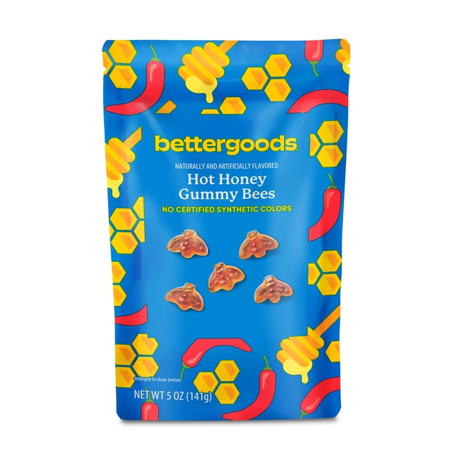 bettergoods Hot Honey Flavored Gummy Bees, 5 oz - Walmart Business Supplies