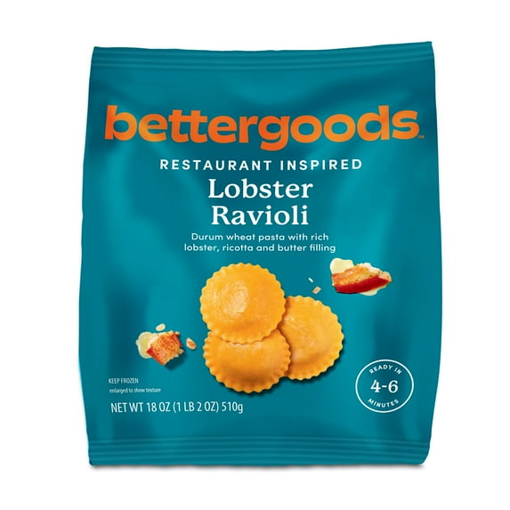 bettergoods Lobster Ravioli 18 oz Frozen with Rich Lobster Filling ...