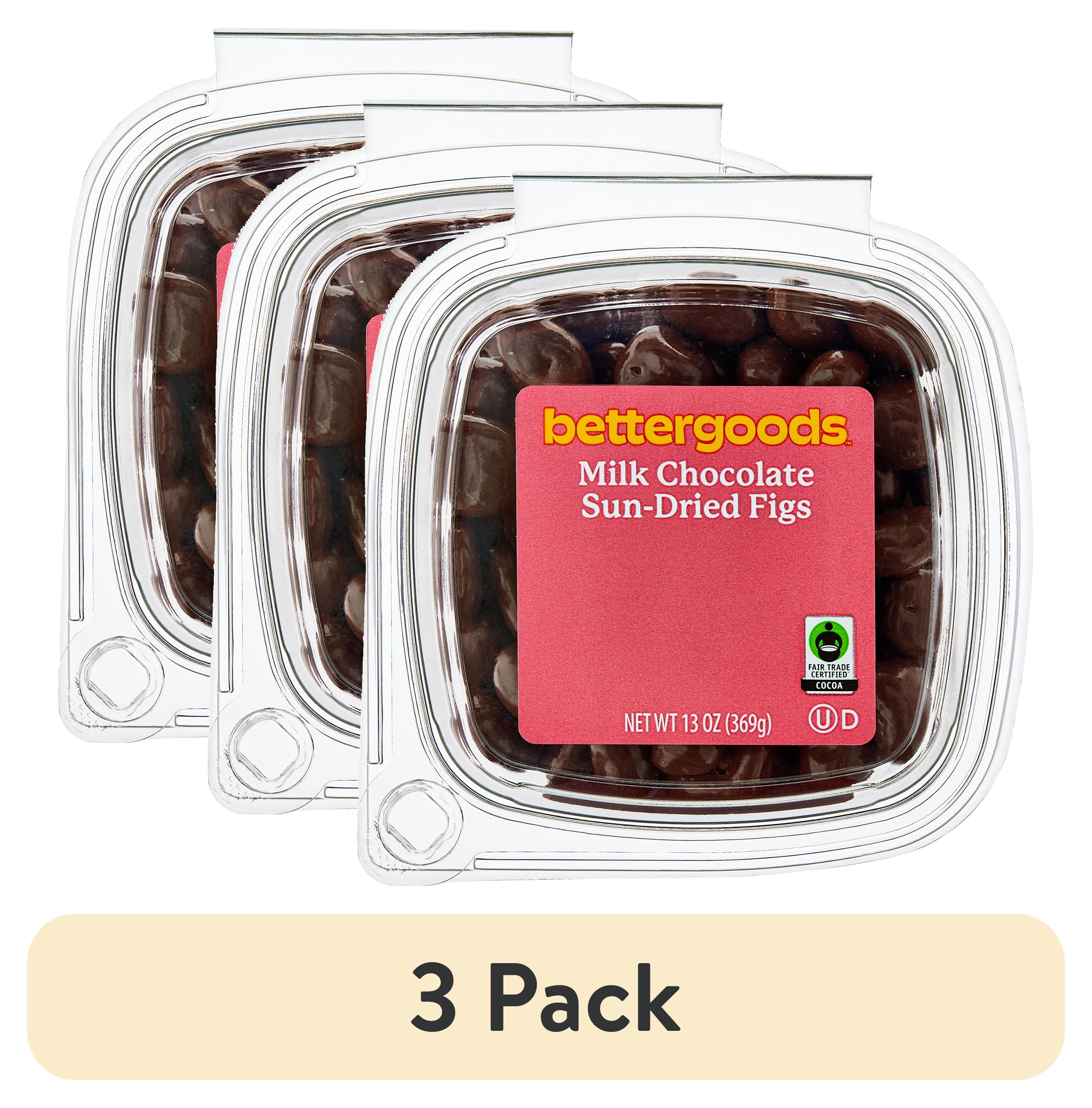(3 pack) bettergoods Milk Chocolate Sun-Dried Figs, 13 oz Tub - Walmart.com
