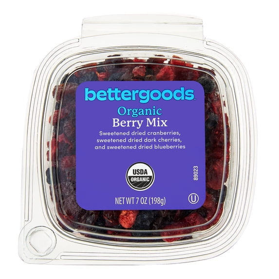 bettergoods Organic Berry Mix 7 oz Dried Cranberries, Cherries ...