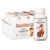 bettergoods Organic Reduced Fat Chocolate Milk 8 fl oz, 12 Pack, Creamy ...