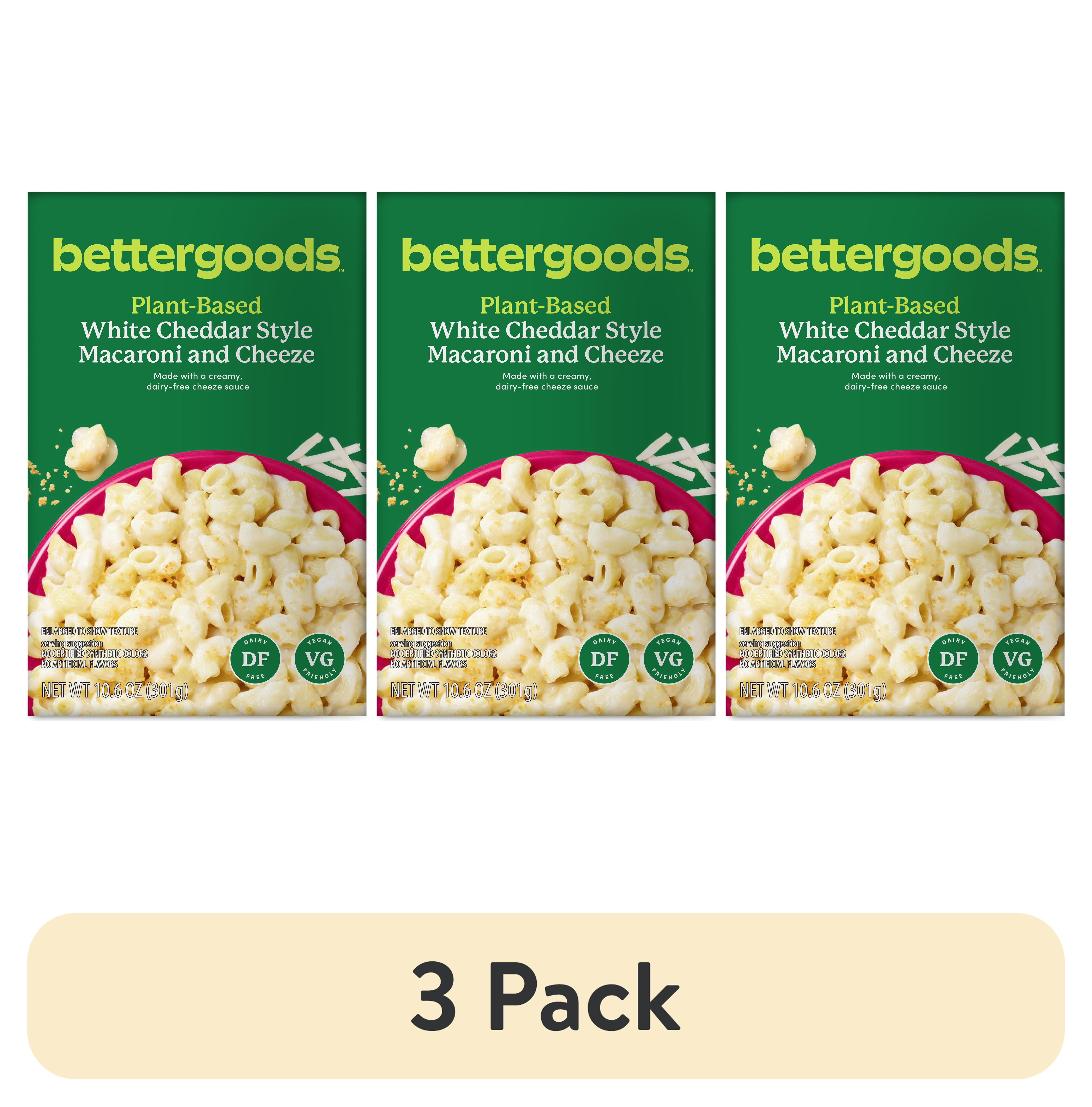 (3 pack) bettergoods Plant-Based White Cheddar Style Macaroni and ...