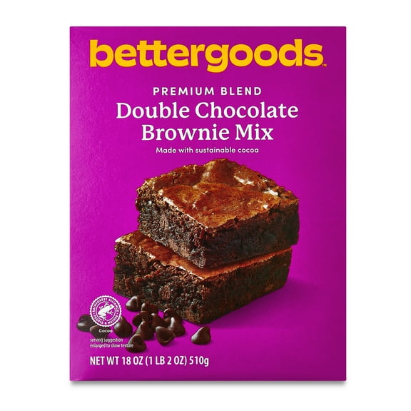 Ghirardelli Double Chocolate Brownie Mix, Includes Chocolate Chips, 18 ...