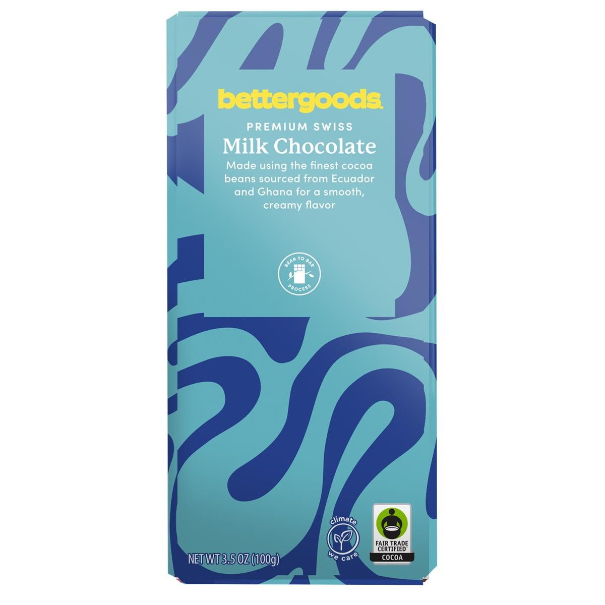 bettergoods Premium Swiss Milk Chocolate Bar, 3.5 oz - Walmart.com
