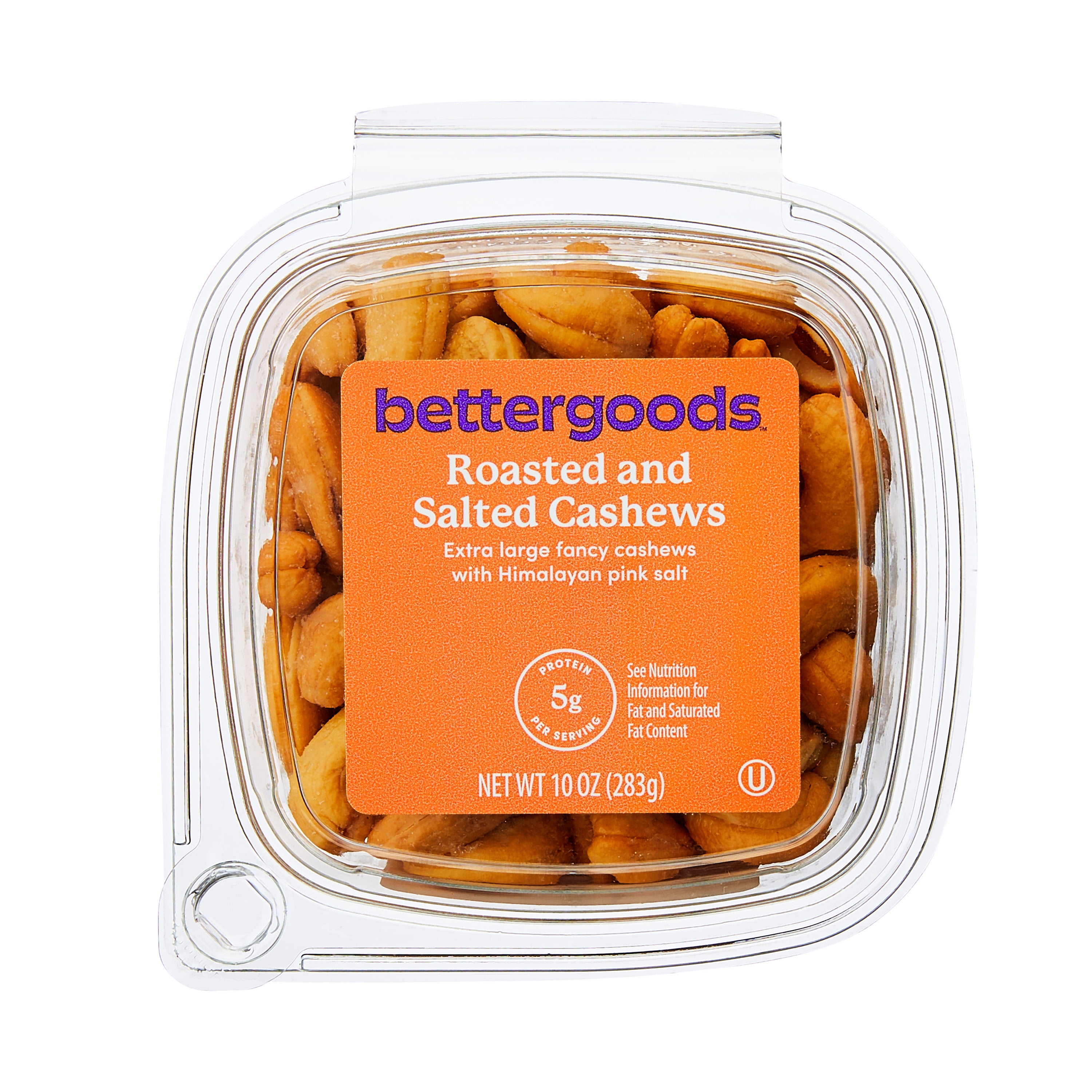 bettergoods Roasted and Salted Cashews 10 oz Jumbo Snack with Protein ...