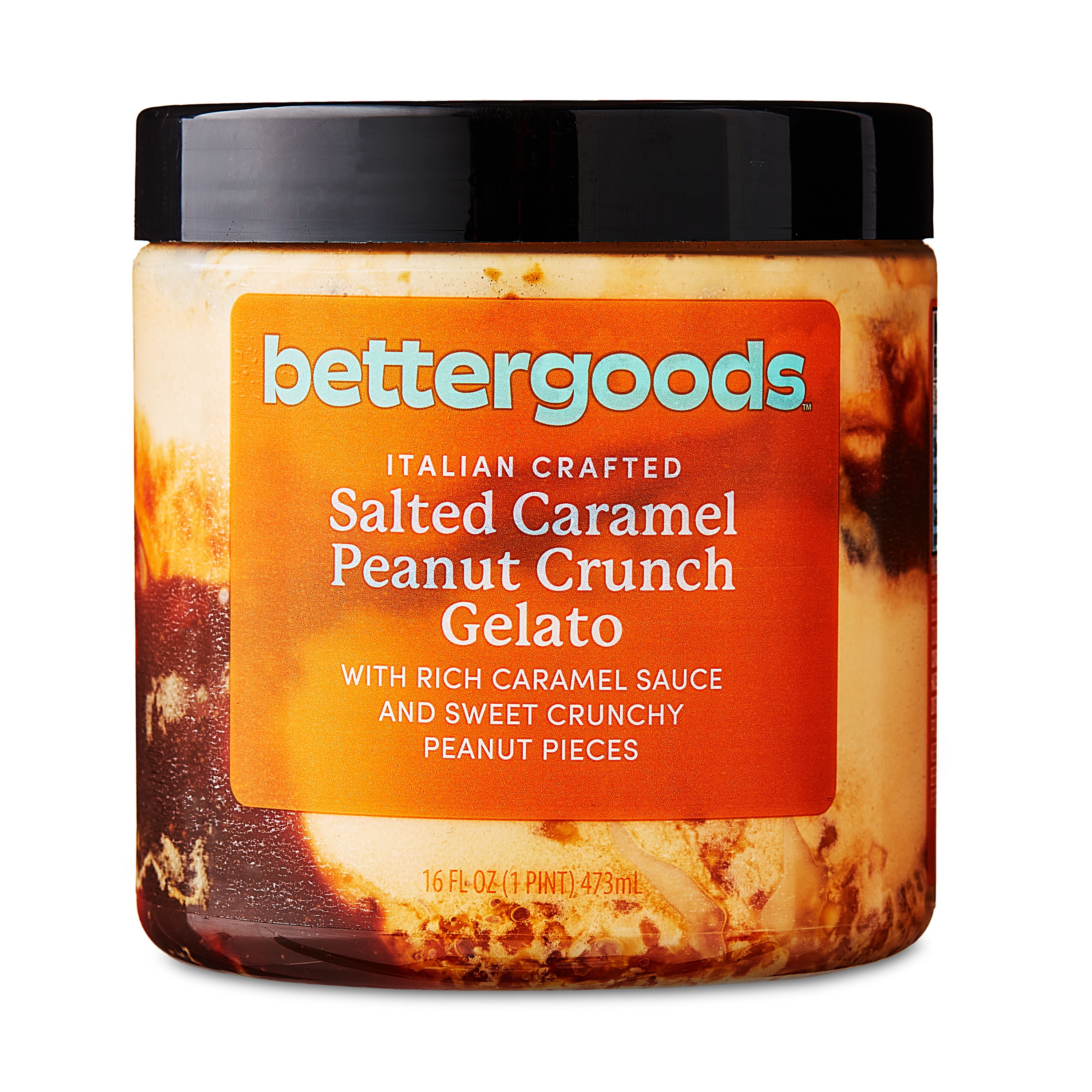 bettergoods Salted Caramel Peanut Crunch Gelato, 16 fl oz (Frozen ...