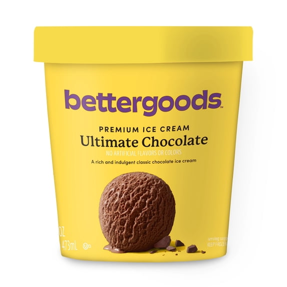 bettergoods Ultimate Chocolate Ice Cream 16 fl oz Rich Classic Flavor ...