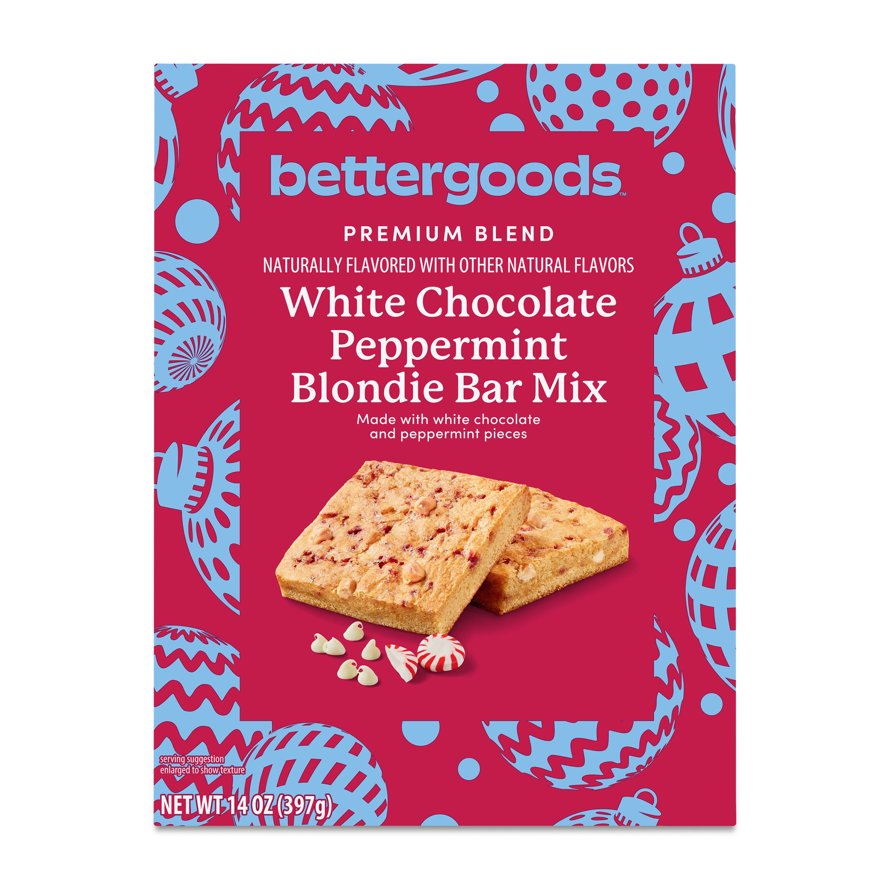 bettergoods White Chocolate Peppermint Blondie Bar Mix, 14 oz - Walmart.com