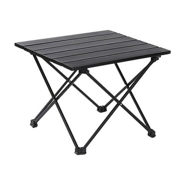 Uptyia Picnic Small Square Folding Table, 2 FT, Adjustable Height ...